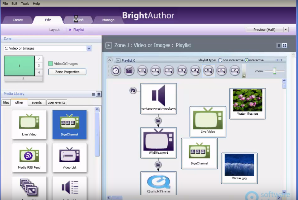 BrightAuthor Cartelería